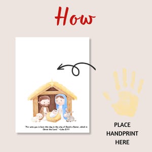 Christmas Handprint Bundle Set 4 Nativity Baby Craft Printable ...
