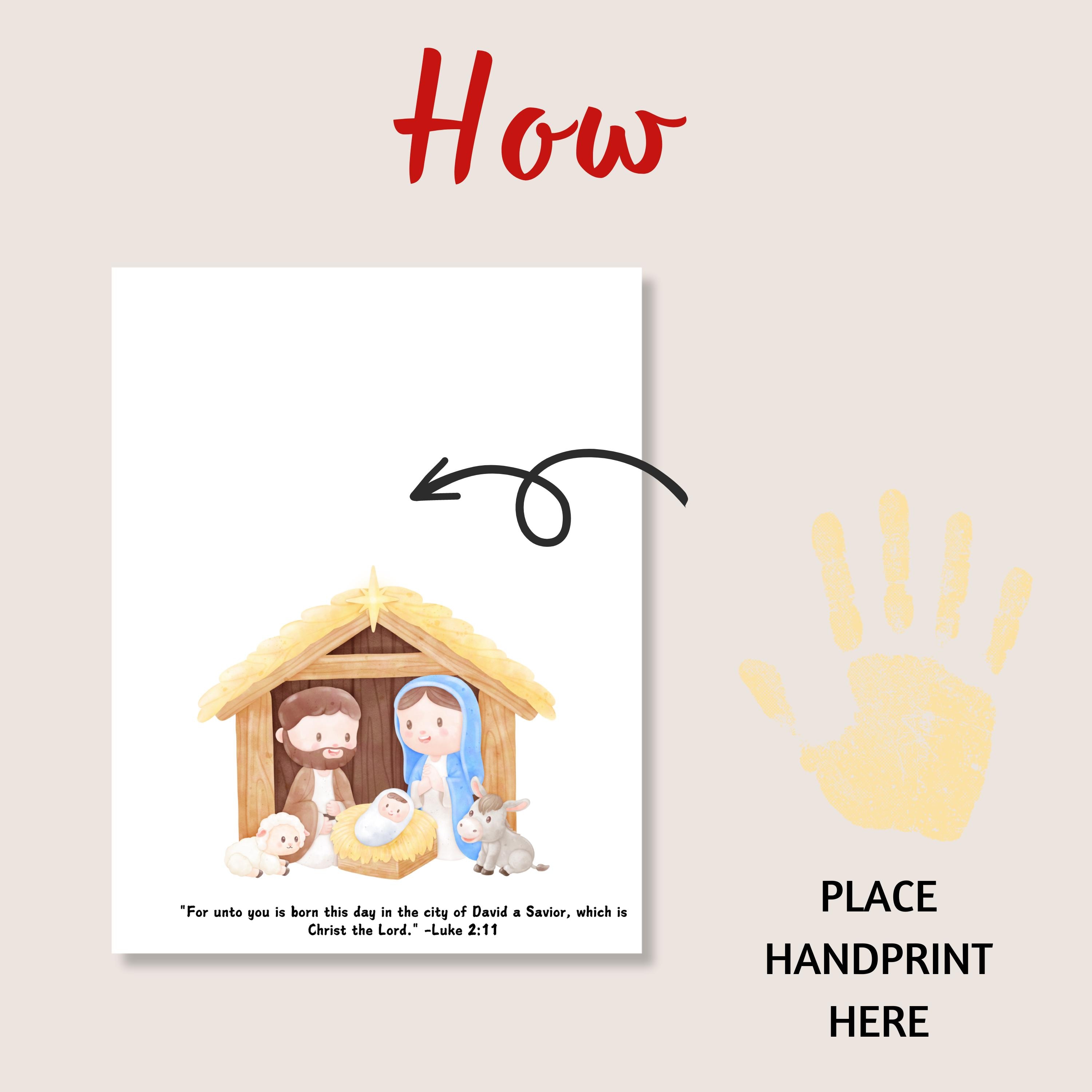 Christmas Handprint Bundle Set 4 Nativity Baby Craft Printable ...