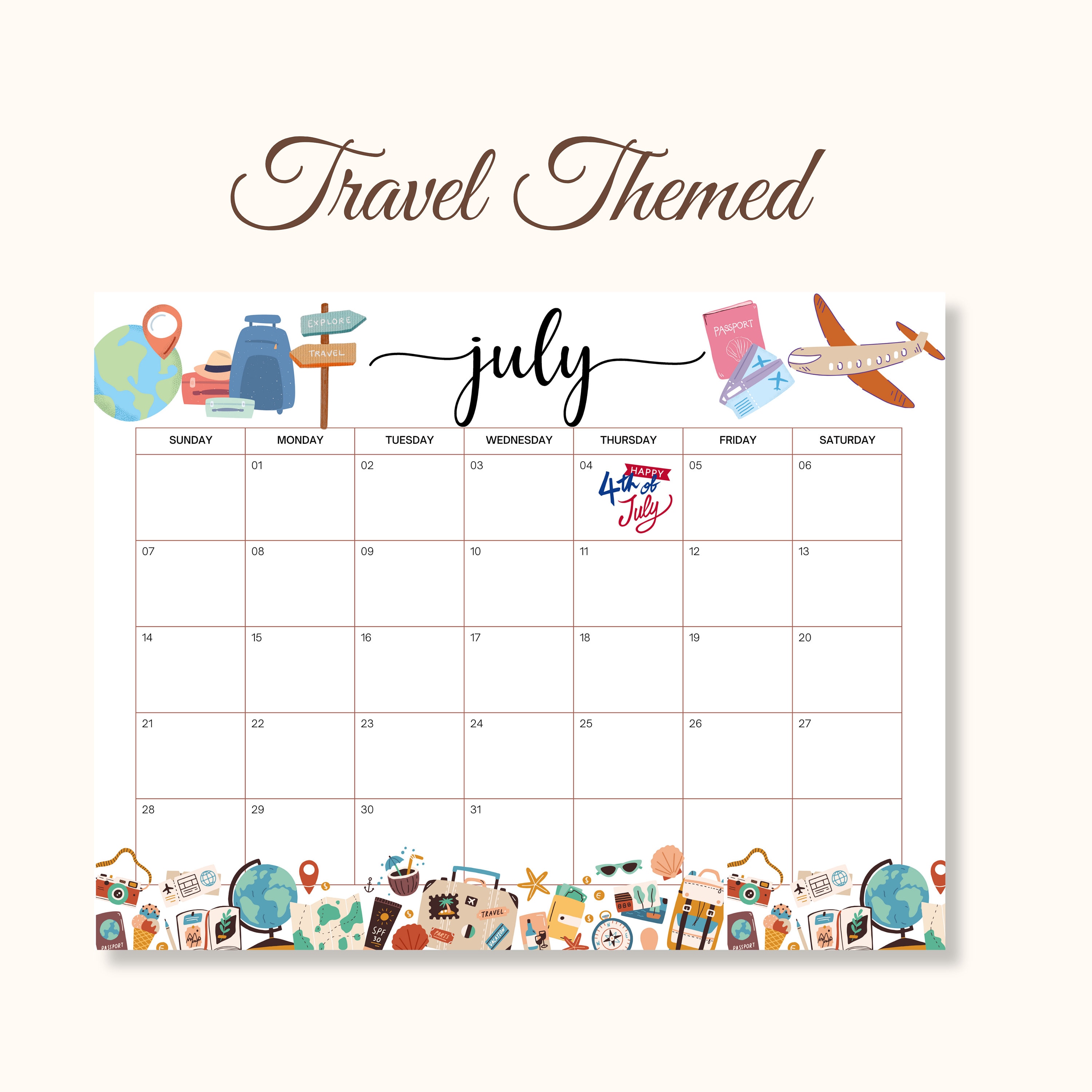 July 2024 Calendar Printable Kids 2024 Calendar Classroom School ...