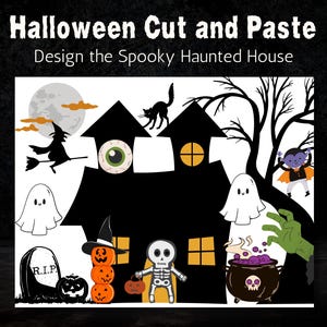 Halloween Cut and Glue Craft Halloween Cut and Paste Activity Build ...