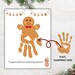 Christmas Gingerbread Man Handprint Craft Printable DIY Art for Baby ...
