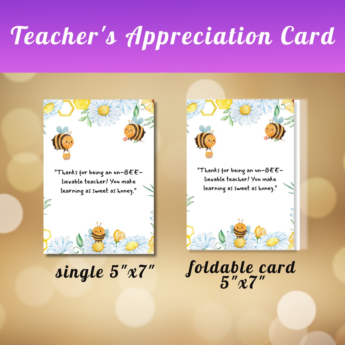Teacher Appreciation Gift Card Printable Appreciation Card for Teacher ...