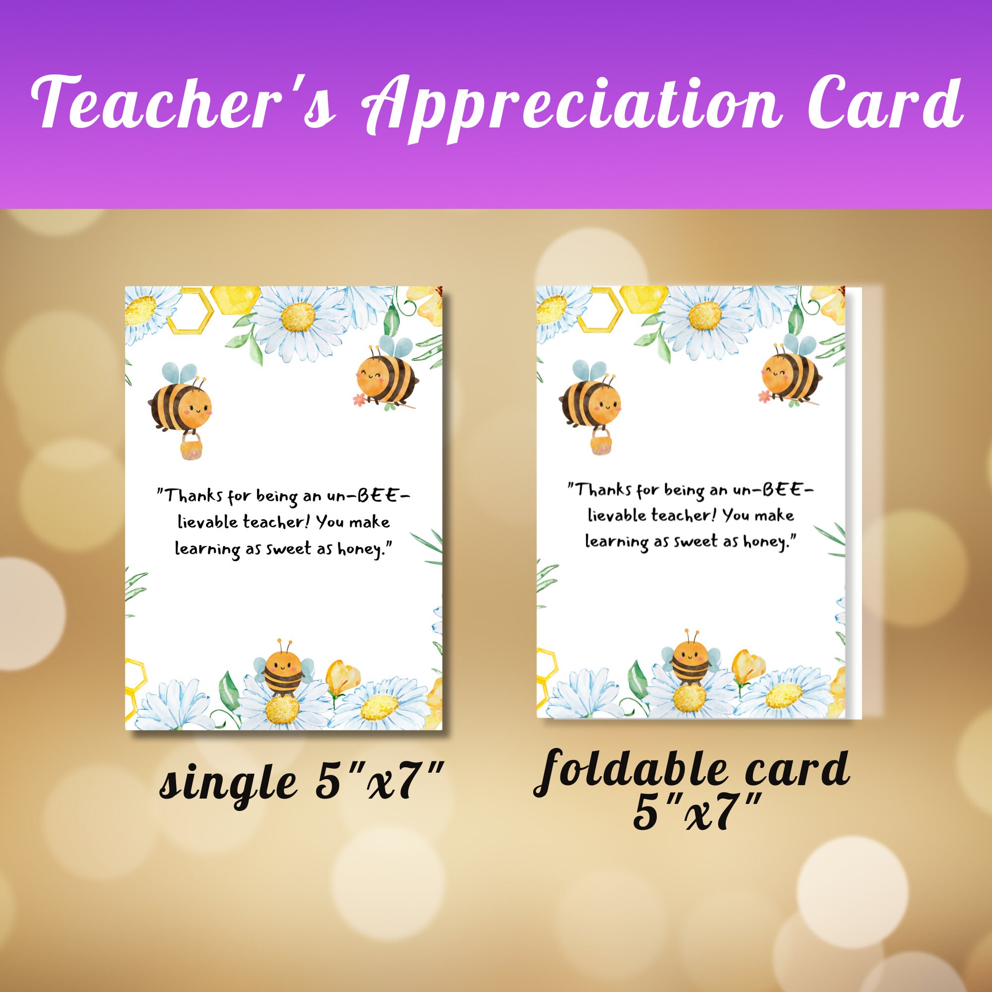Teacher Appreciation Gift Card Printable Appreciation Card for Teacher ...