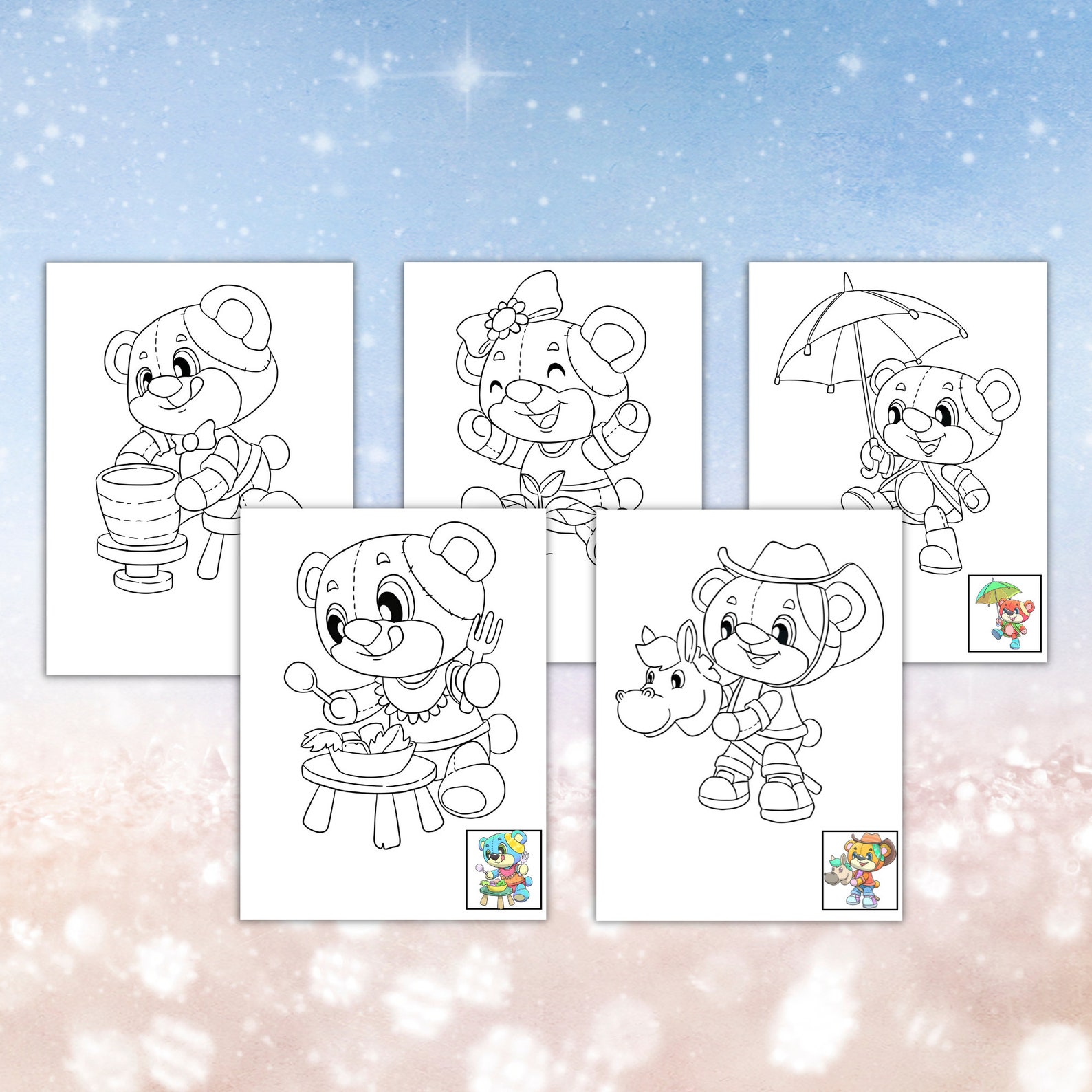 Bear Coloring Pages Color Copying Teddy Bear Coloring Kids Printable ...