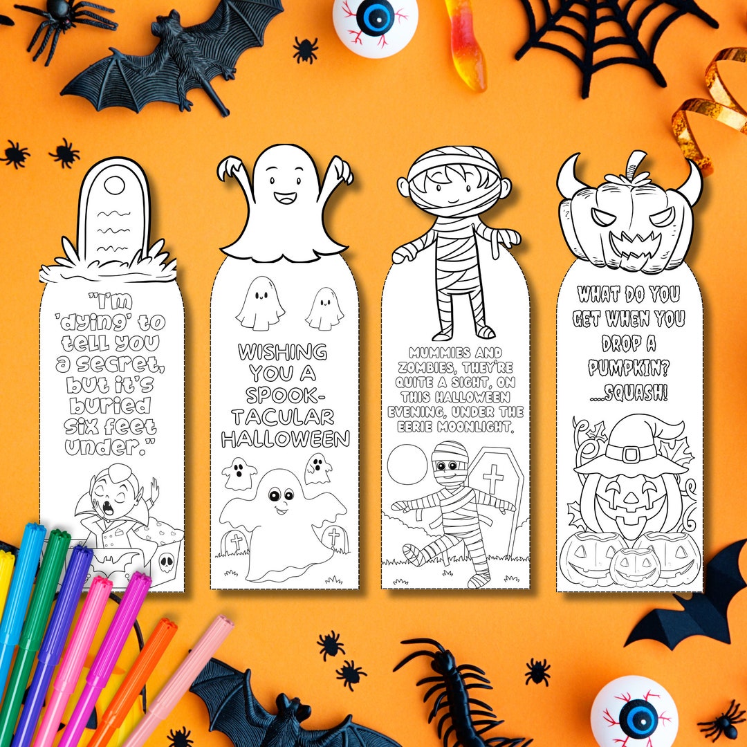 Printable Halloween Coloring Bookmarks to Color Halloween Activity ...