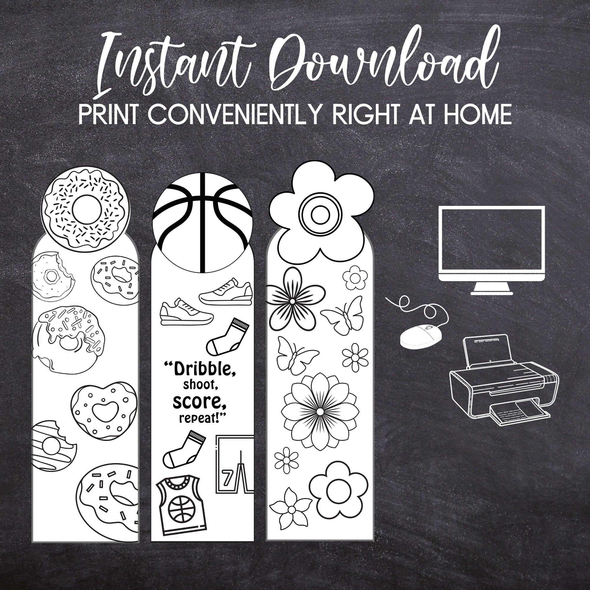 Coloring Bookmarks for Kids Bundle Printable Classroom Preschool ...