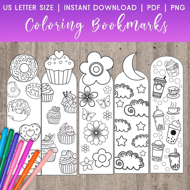 Coloring Bookmarks for Kids Coloring Pages Printable Classroom - Etsy