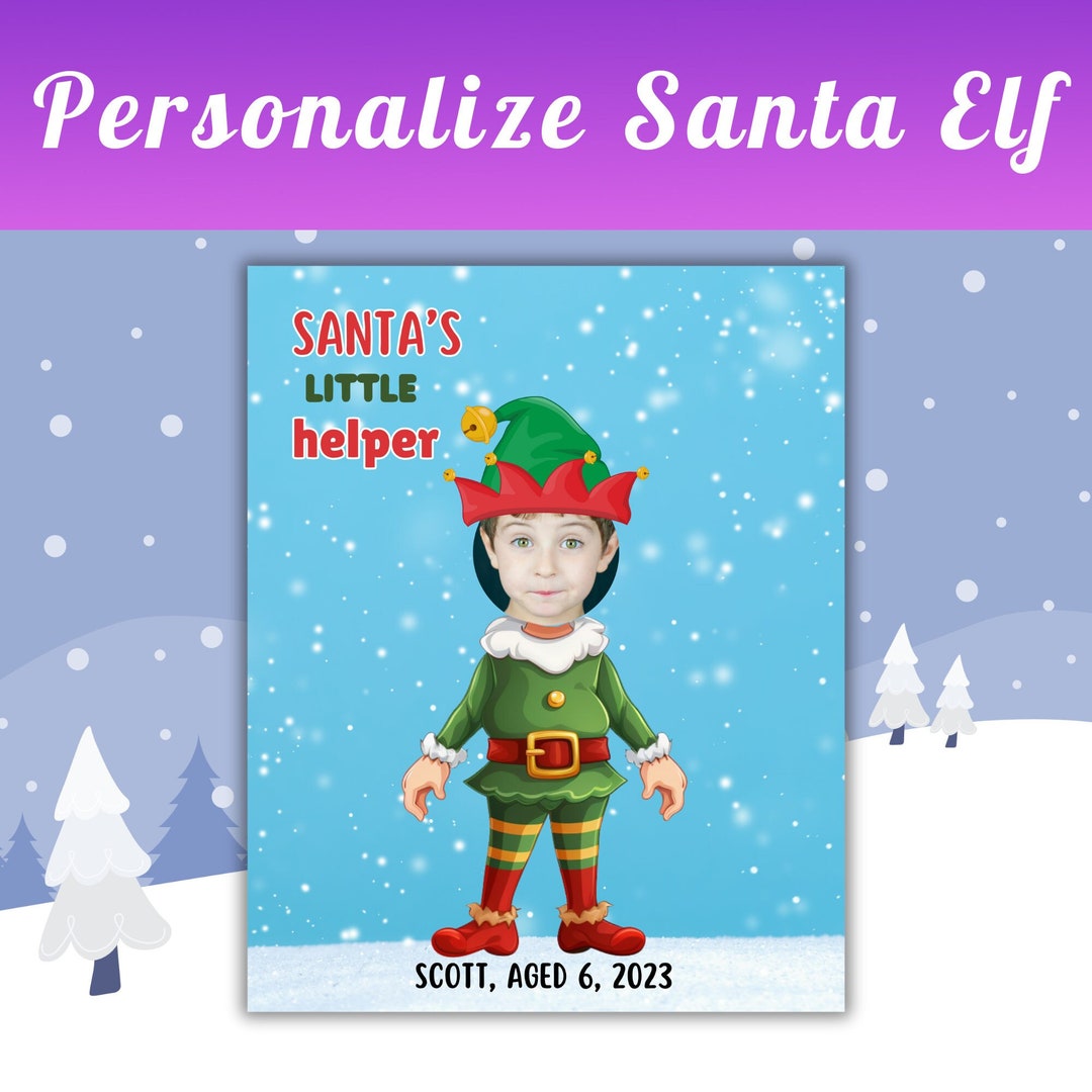 Personalized Christmas Keepsake Kids ELF Santa's Little - Etsy