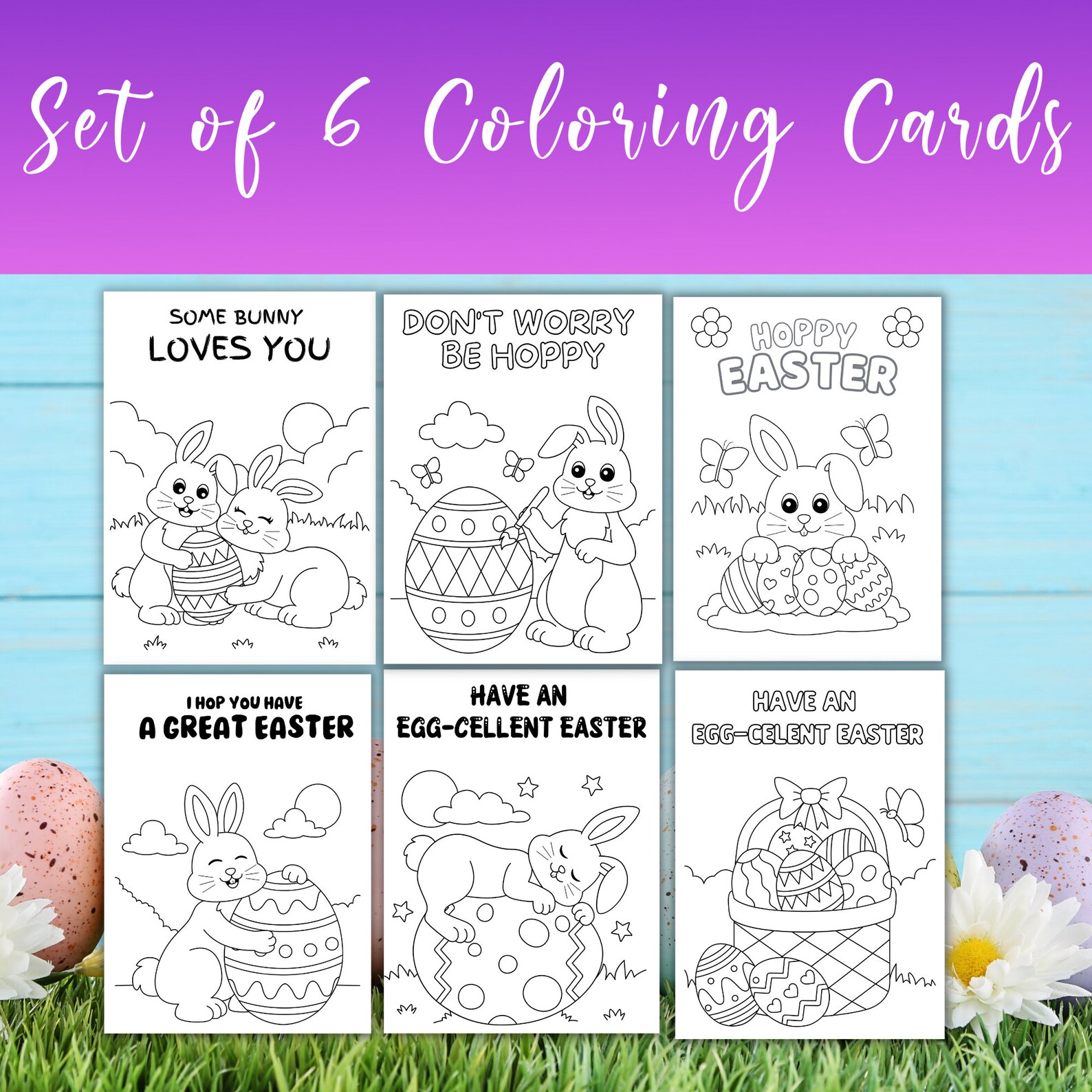 Printable Easter Coloring Cards Teachers Easter Coloring Pages for Kids ...