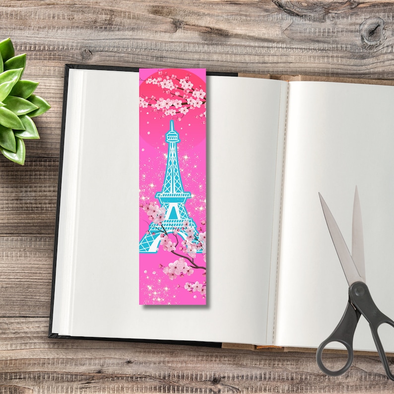 Paris Bookmark Printable Eiffel Tower Gifts Travel Bookmarks Cute ...