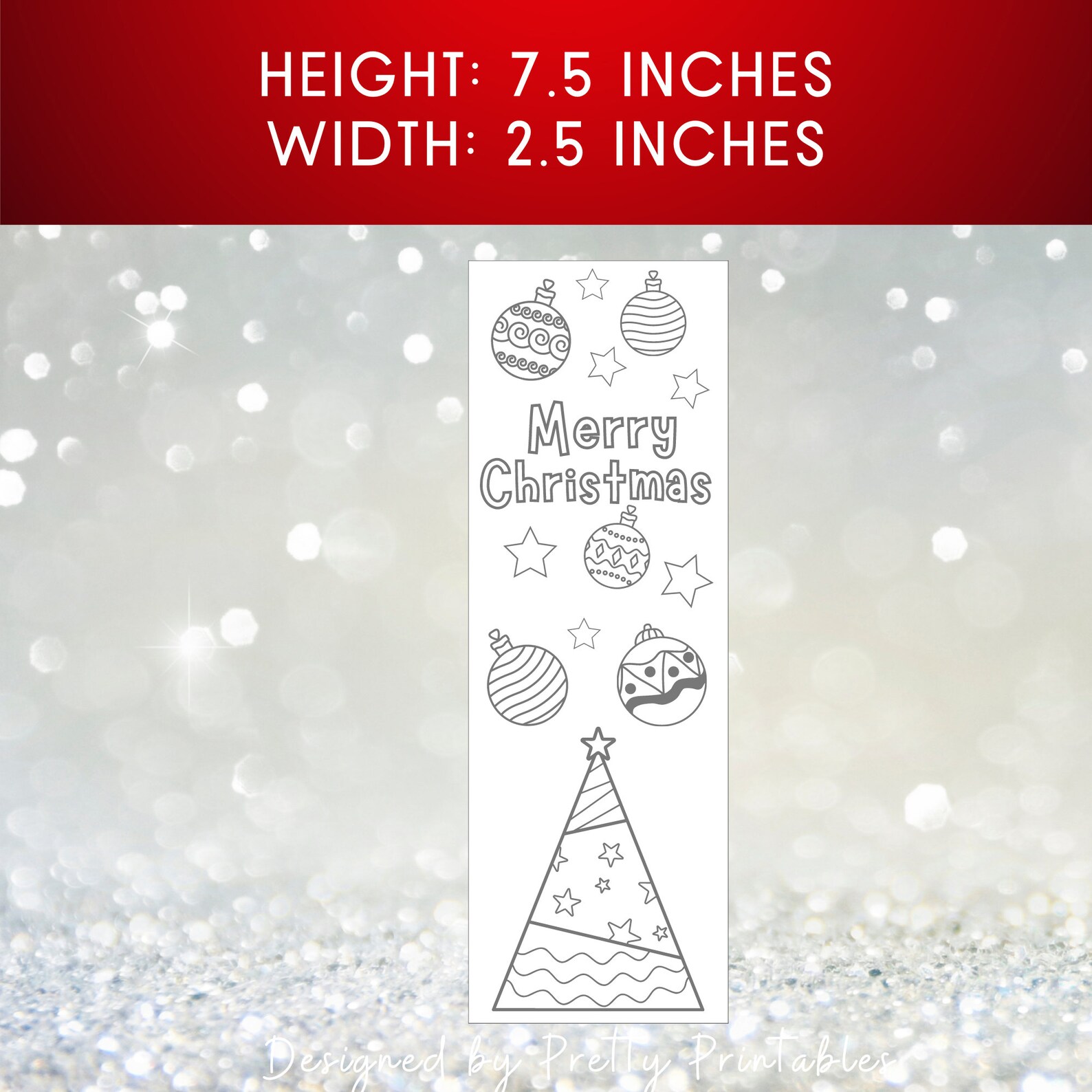 Christmas Coloring Bookmarks Winter Coloring Pages Christmas - Etsy