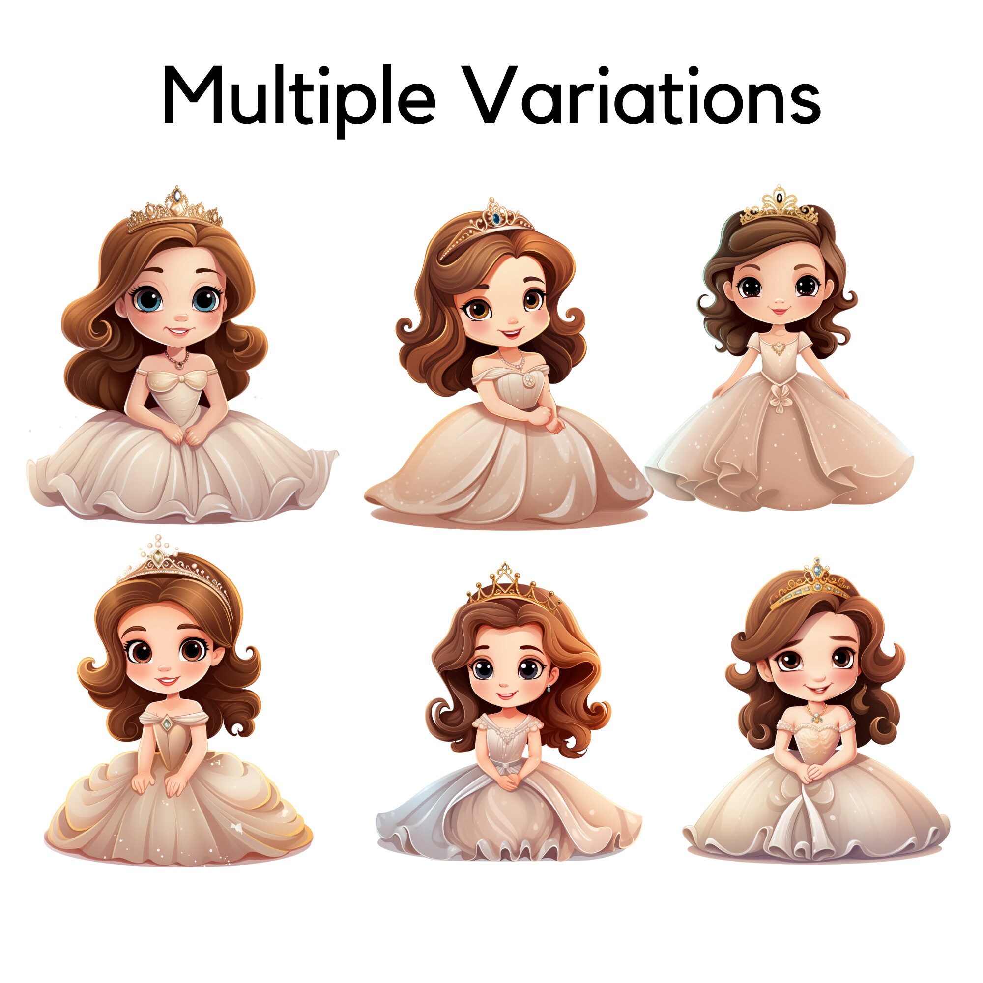 Little Princess Clipart PNG Princess Birthday Fairytale Princess ...