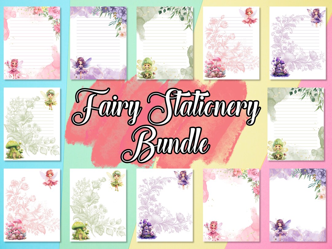Fairy Stationery Bundle 12 Notepad Fairytale Writing Set Fairy Journal ...