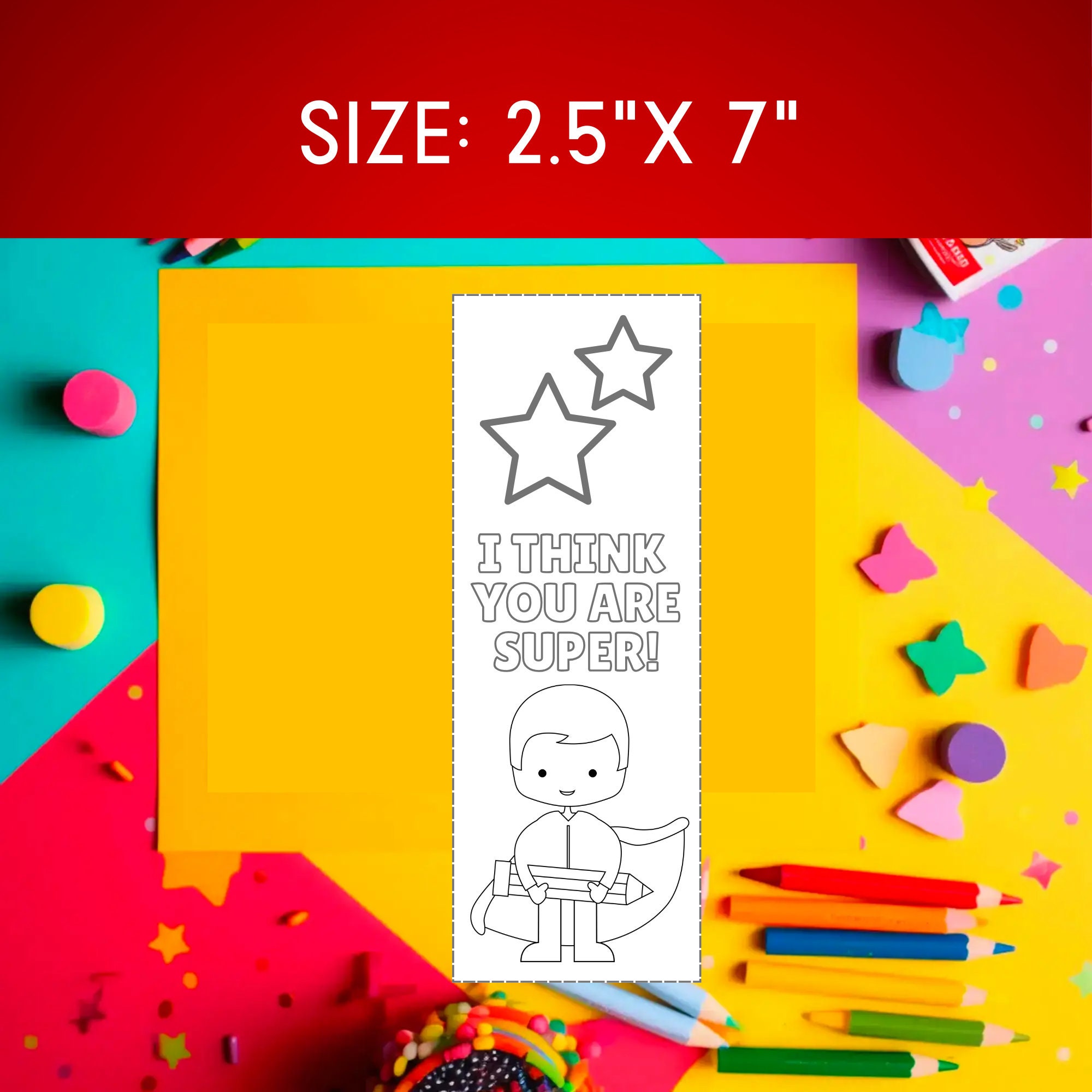 Superhero Party Favors Favor Tags Superhero Coloring Bookmarks for Kids ...