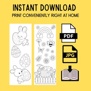 Coloring Easter Bookmarks for Kids Easter Coloring Easter Eggs Coloring ...