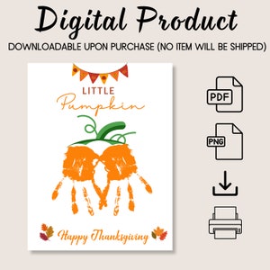Thanksgiving Handprint Craft Little Pumpkin Preschool Toddler Fall ...