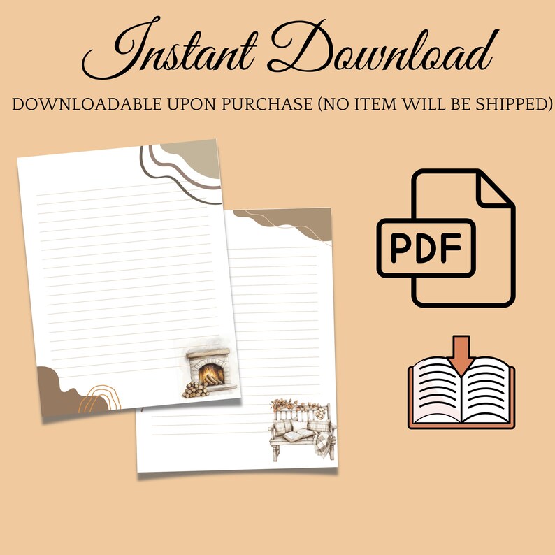 Hygge Notepaper Stationery Set Cozy Fall Letter Writing Paper Pen Pal ...