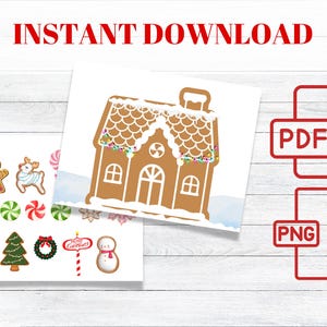 Create a Christmas Gingerbread House Cut and Paste Activity Design the ...