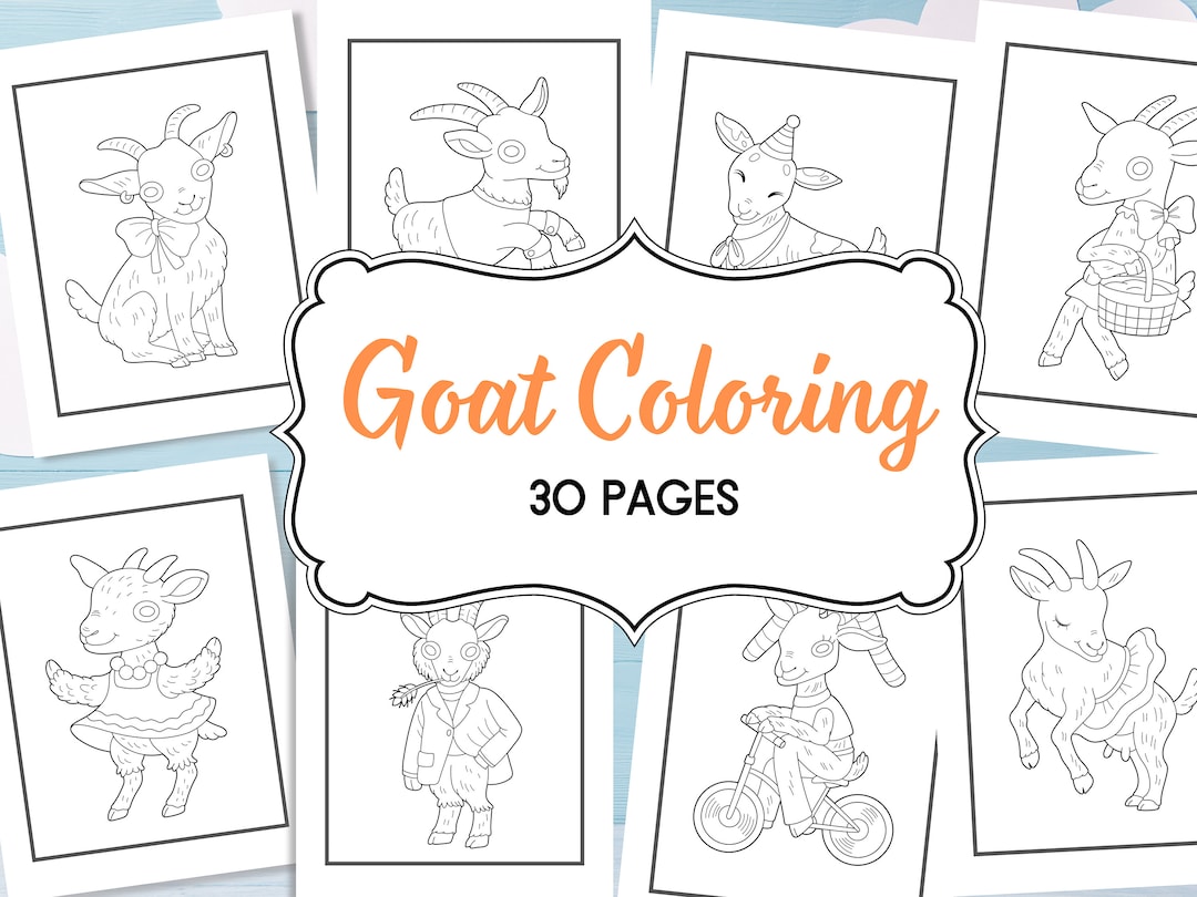 Kids Coloring Pages Printable Goat 30 Whimsical Coloring Sheets Farm ...