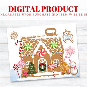 Create a Christmas Gingerbread House Cut and Paste Activity Design the ...