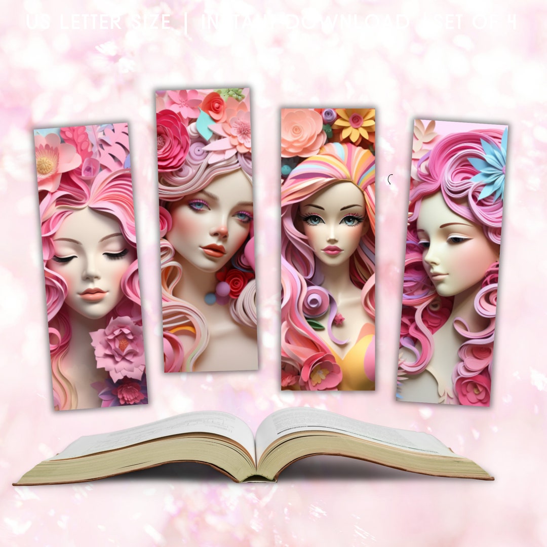 Printable Floral 3D Bookmarks Unique Bookmarks for Book Lovers Gift for ...
