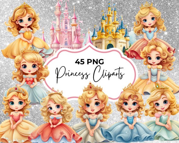 Little Princess Clipart PNG Princess Birthday Fairytale Princess ...
