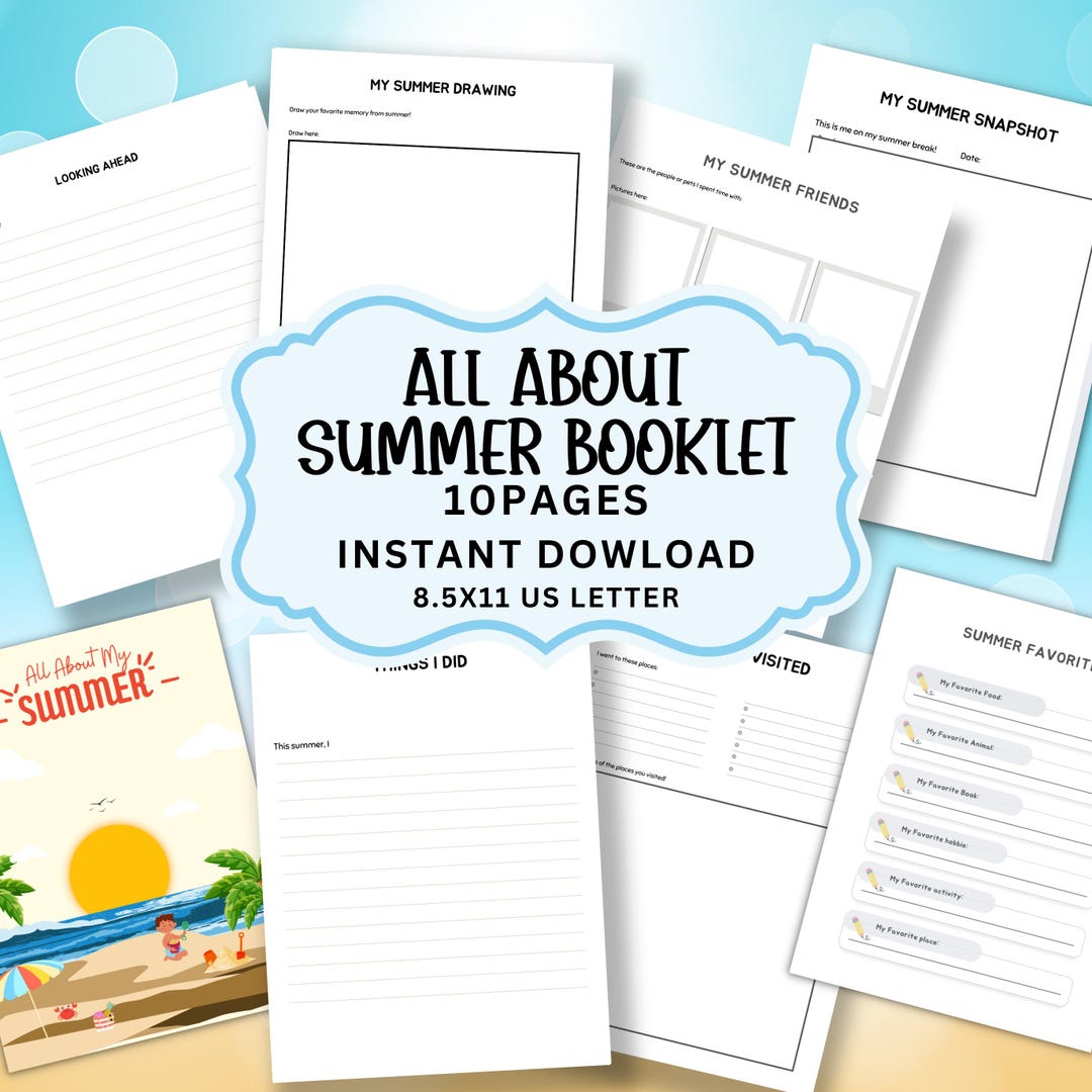 Summer Booklet Things to Do During Summer All About Summer Booklet for ...