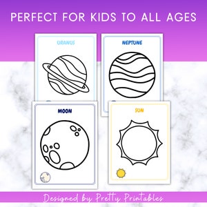 Solar System Coloring Page Coloring Pages for Kids Learning - Etsy