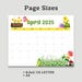 April 2025 Calendar Printable Kids Calendar 2025 Calendar Classroom ...