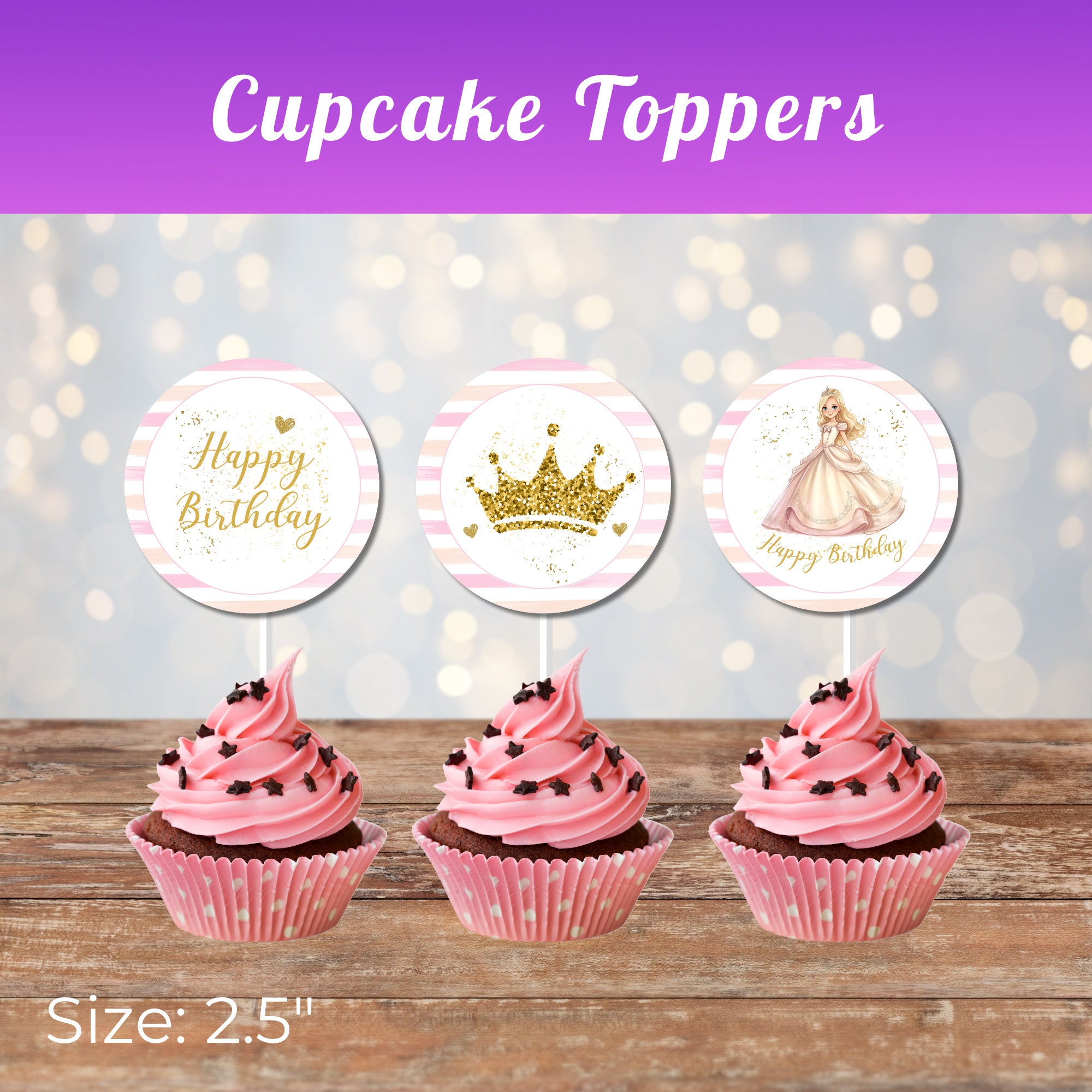 Editable Princess Birthday Bundle Princess Birthday Party Decorations ...