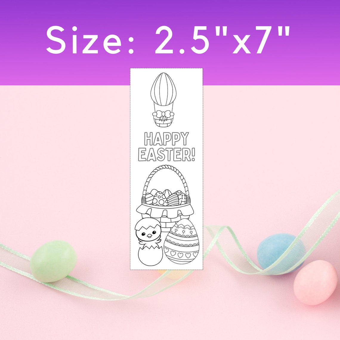 Coloring Easter Bookmarks for Kids Easter Coloring Easter Eggs Coloring ...