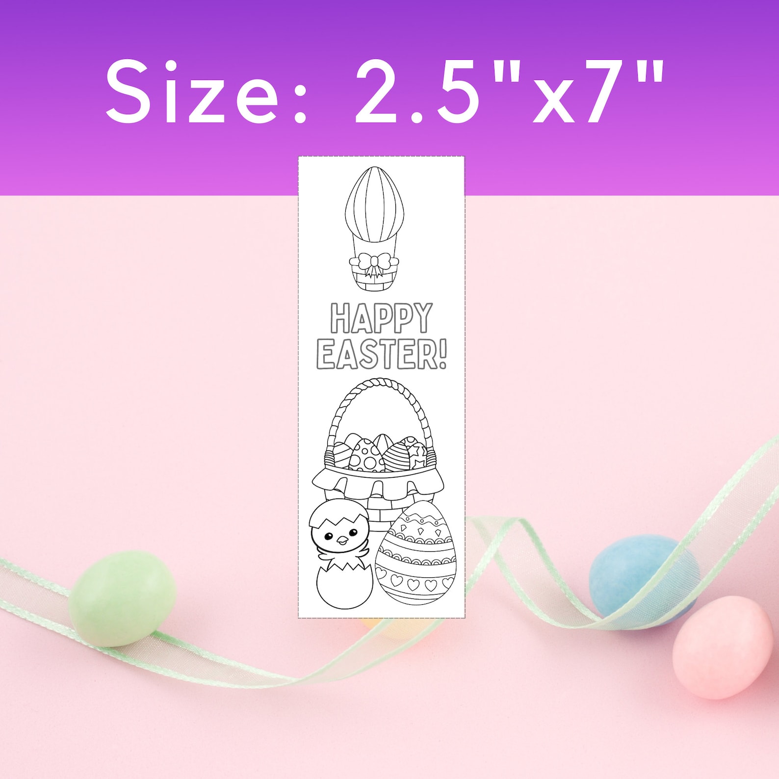 Coloring Easter Bookmarks for Kids Easter Coloring Easter Eggs Coloring ...
