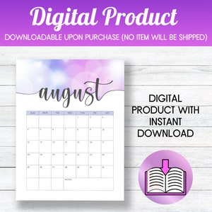 2024 Monthly Calendar Landscape Printable Calendar Template Rainbow ...