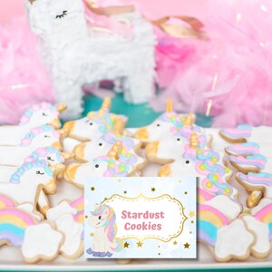 Editable Unicorn Food Label Card Template Buffet Card Template Unicorn ...