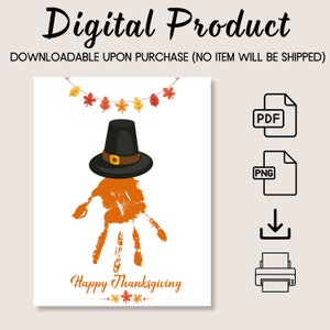 Thanksgiving Handprint Craft Toddler Pre-k Daycare Pilgrim Thanksgiving ...