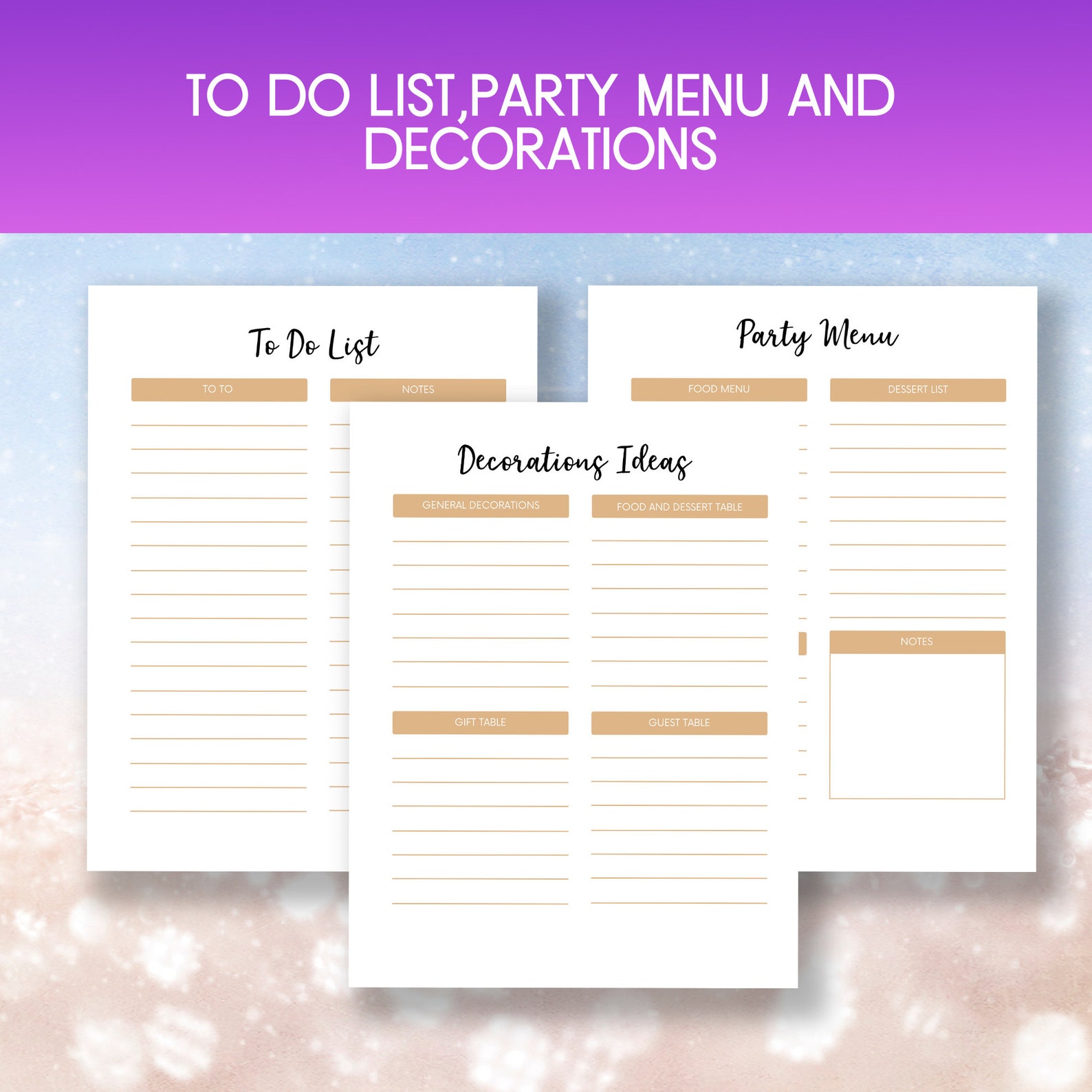 Printable Graduation Planner Party Organizer Event Planning List for ...