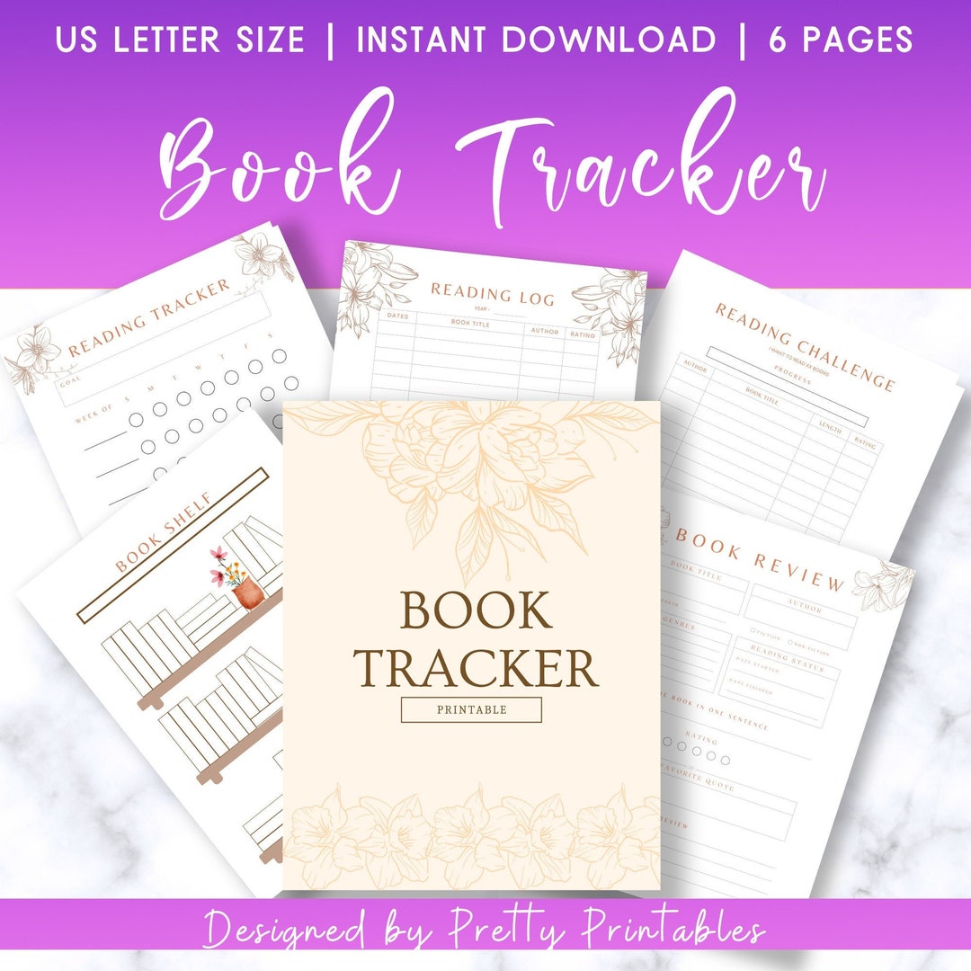 Book Tracker Reading Tracker Bookshelf Reading Log Planner - Etsy