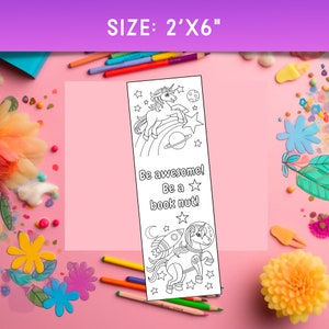 Unicorn Coloring Bookmarks Printable Unicorn Coloring Bookmarks for ...