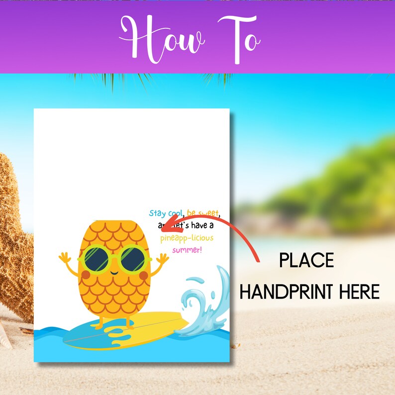 Summer Handprint Craft Art Summer Handprint for Toddler Summer Craft ...