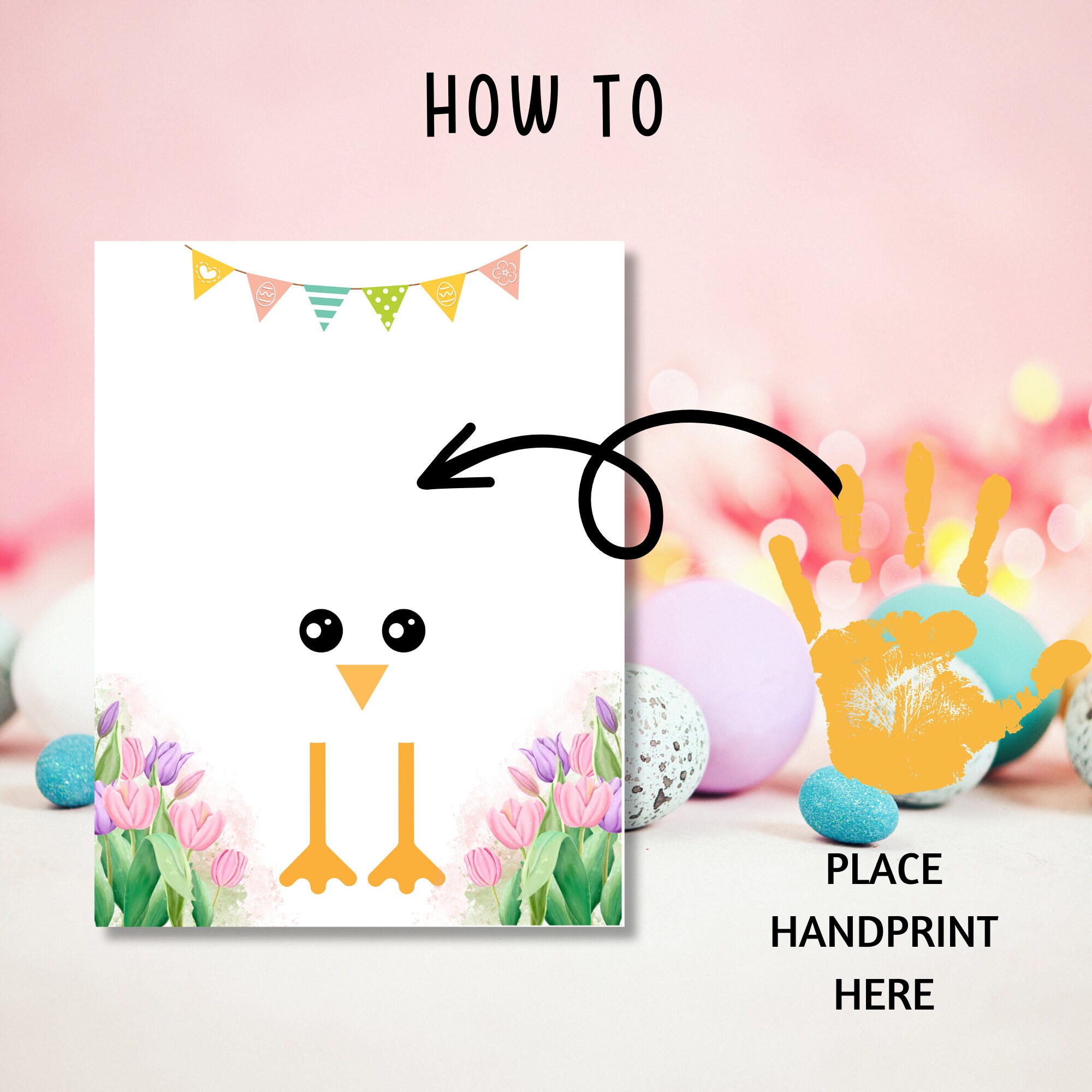 Easter Handprint Craft Bundle Printable Fun Easter DIY Craft for Kids ...