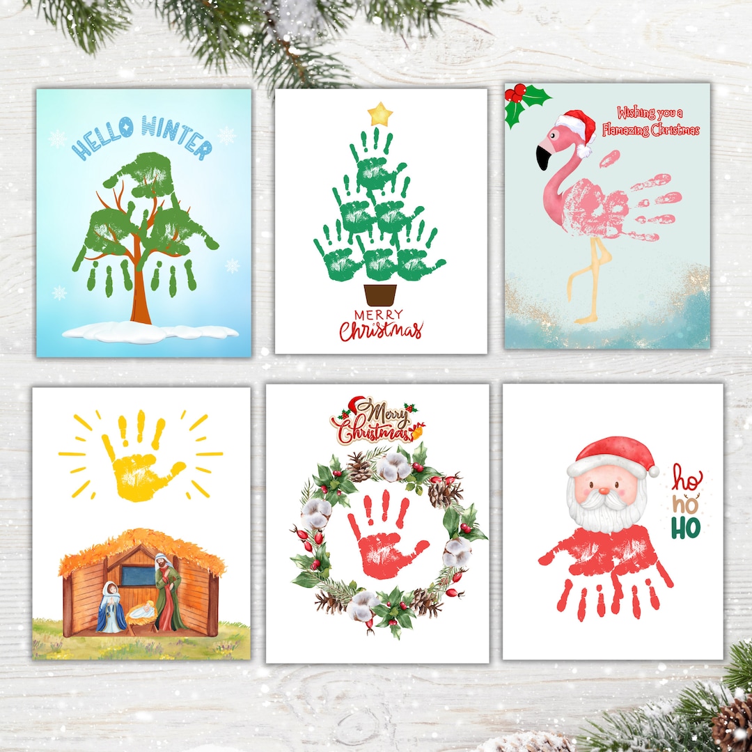 Christmas Handprint Craft Bundle Printable Christmas Handprint Art DIY ...