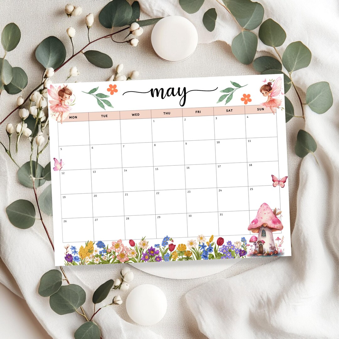 May 2025 Calendar Printable Kids Calendar 2025 Calendar Classroom ...
