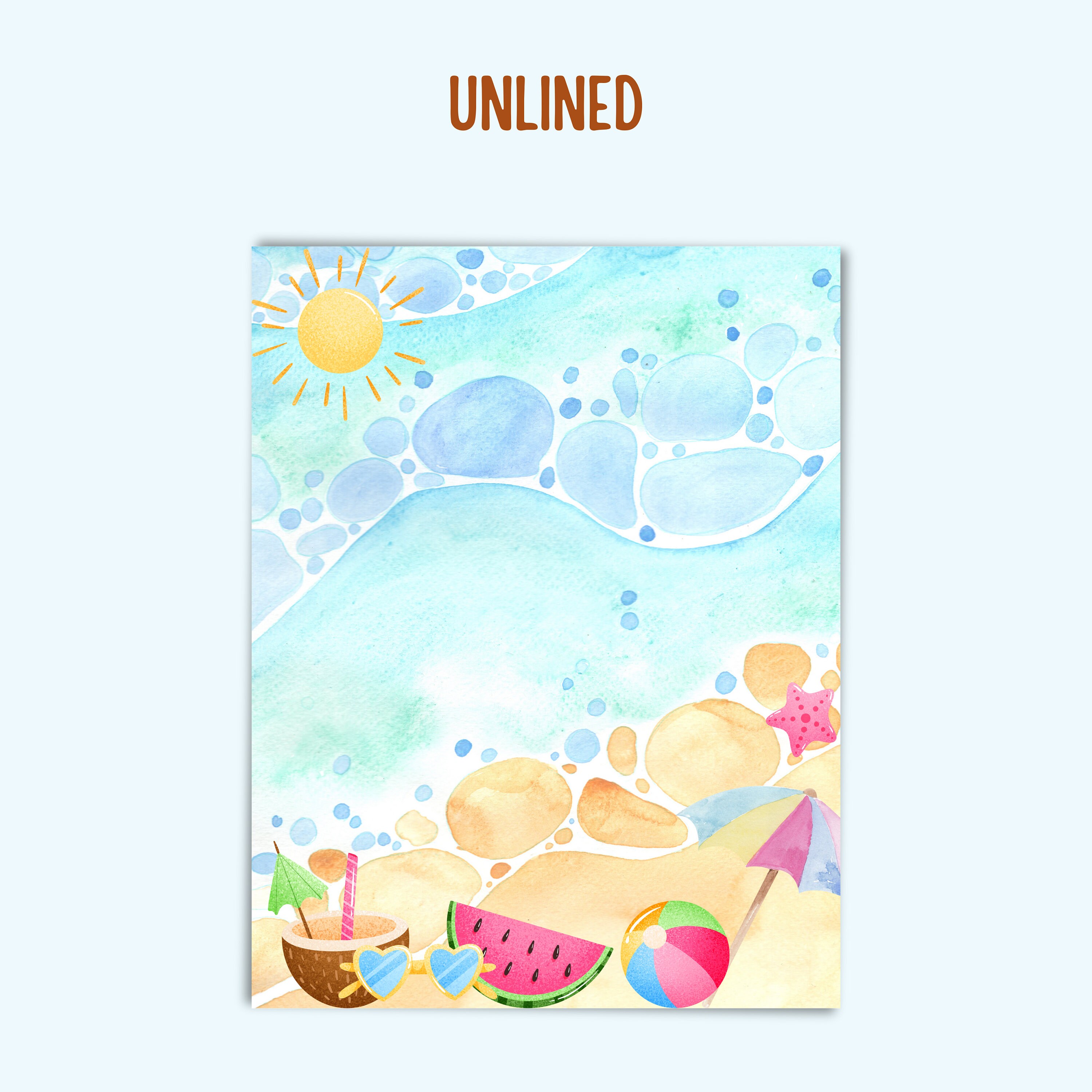 Summer Stationery Set Beach Vibe Watermelon Printable Stationary ...