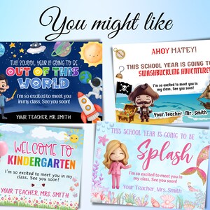 Editable Teacher Welcome Back to School Postcard for Students Cute ...