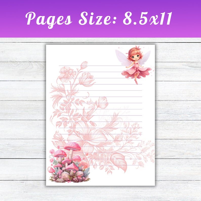 Fairy Stationery Notepad Fairytale Writing Paper Flower Stationery Set ...