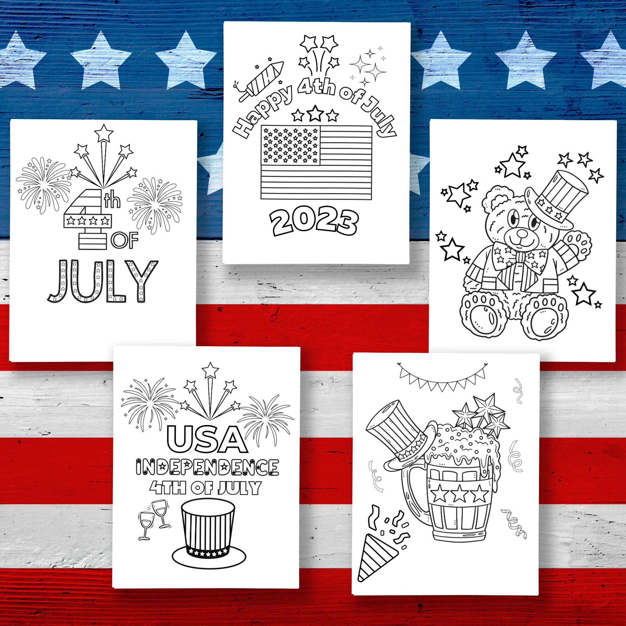 4th of July Activity Set for Kids Printable Pack Fourth of July ...