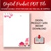 Printable Valentines Day Stationery Set Pink Stationery Gnome ...