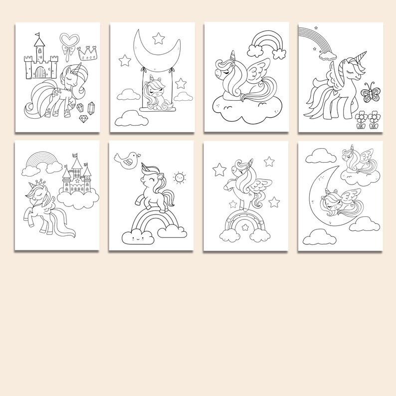 Unicorn Coloring Pages Unicorn Printable Images Rainbow Unicorn ...