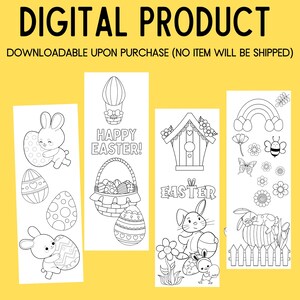 Coloring Easter Bookmarks for Kids Easter Coloring Easter Eggs Coloring ...