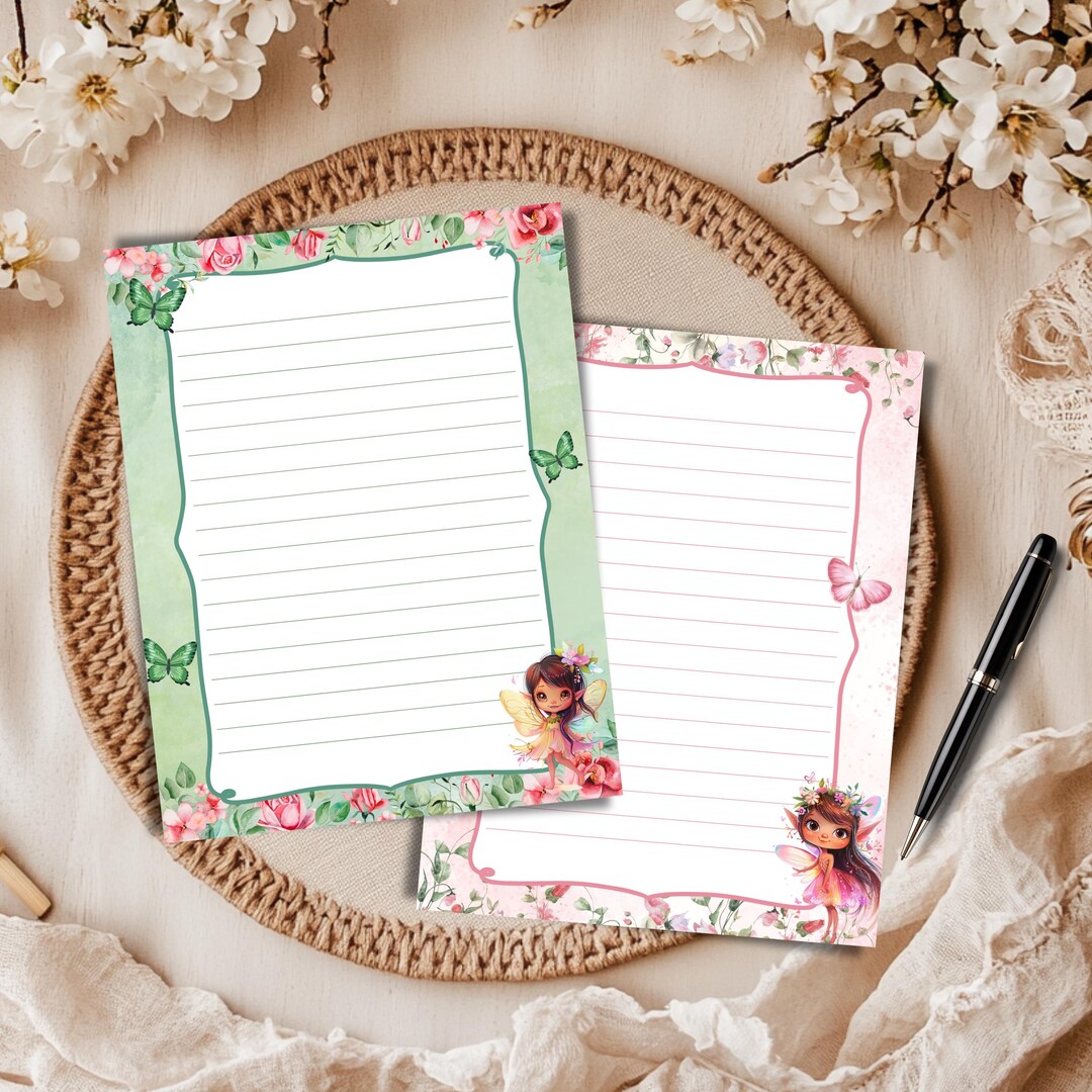 Fairy Stationery Notepad Fairytale Writing Paper Flower Stationery Set ...